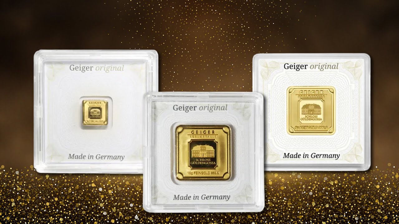 Gold 1,5 and 10 Gram Geiger Edelmetalle Square Bars - YouTube