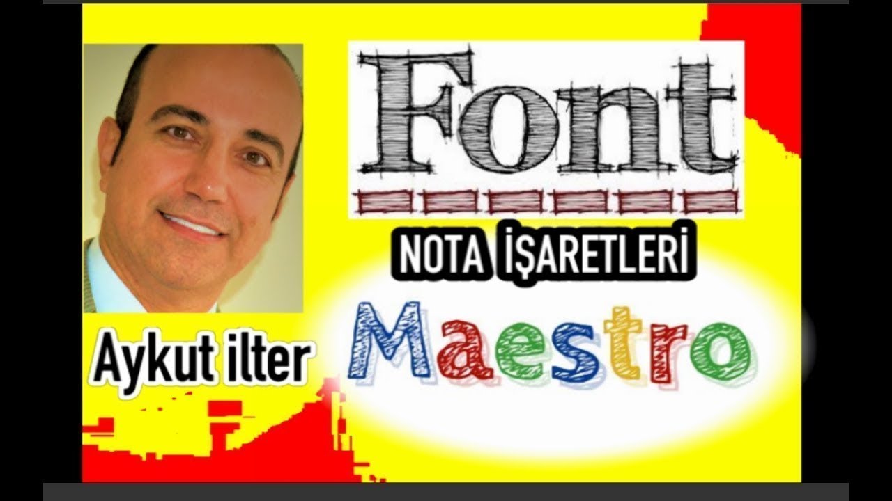 Finale Text Font MAESTRO bu font ile finalede NOTA İŞERETLERİ ile ders ...