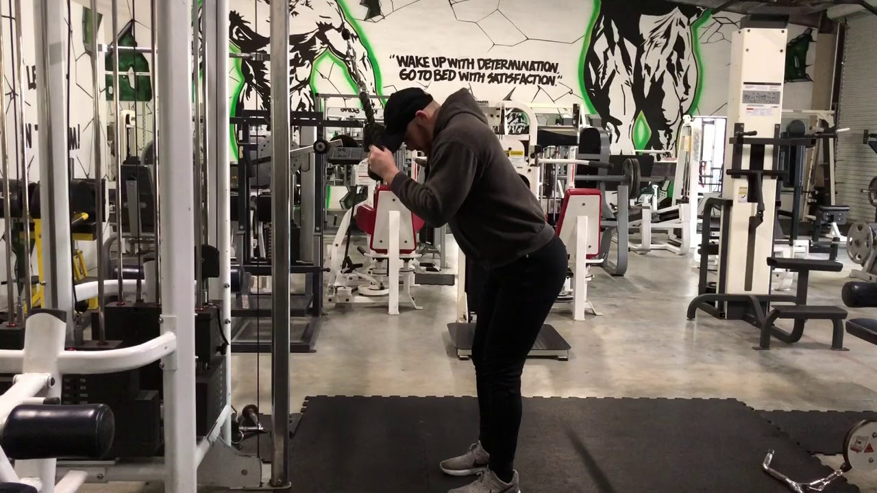 Cable Triceps Pushdown with Rope - YouTube