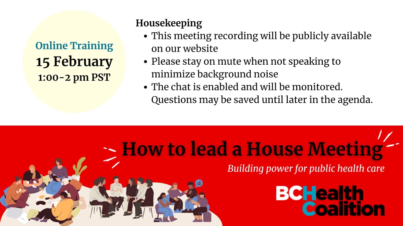 House Meeting Training (BCHC Listening Campaign) - YouTube