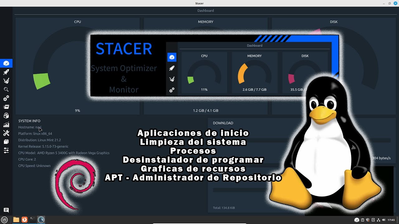 Stacer Optimizador y monitor de sistema - Instalación, configuración ...