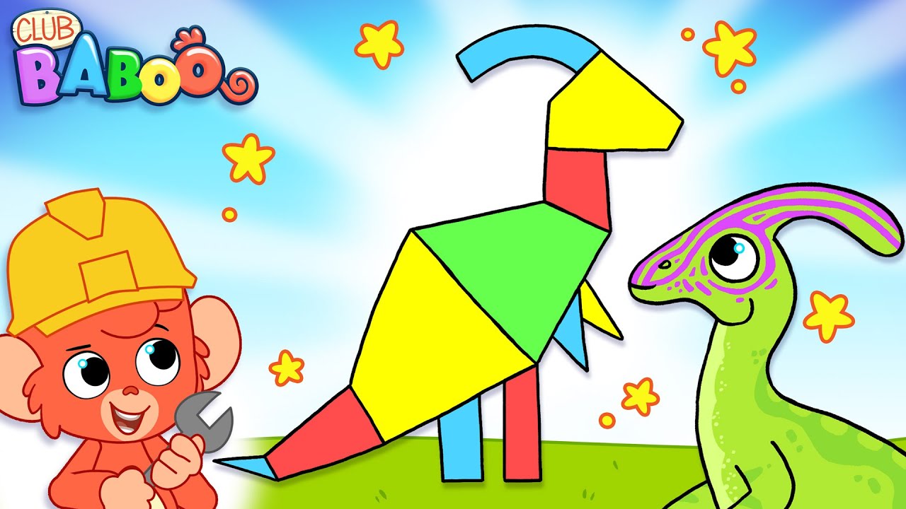 Club Baboo | Scary Dinosaurs | Building a Parasaurolophus | Dinosaurs ...