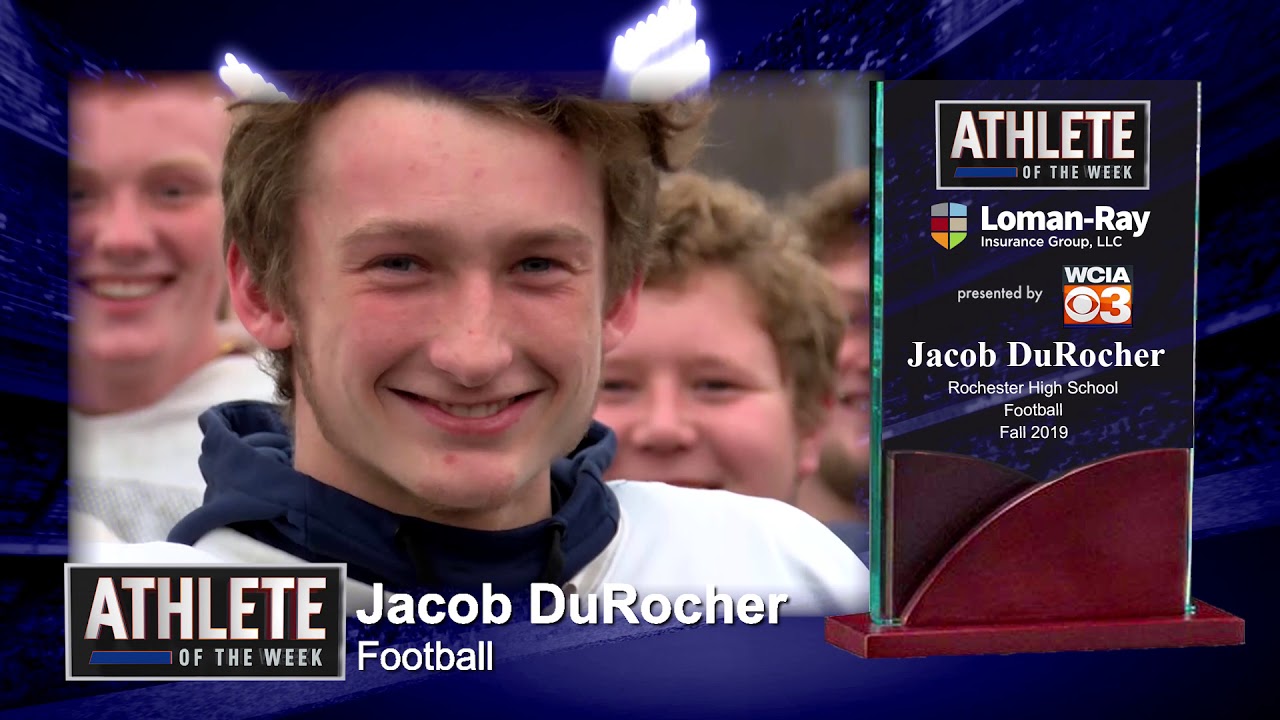 Athlete of the Week Jacob DuRocher - Rochester H.S. Football - YouTube
