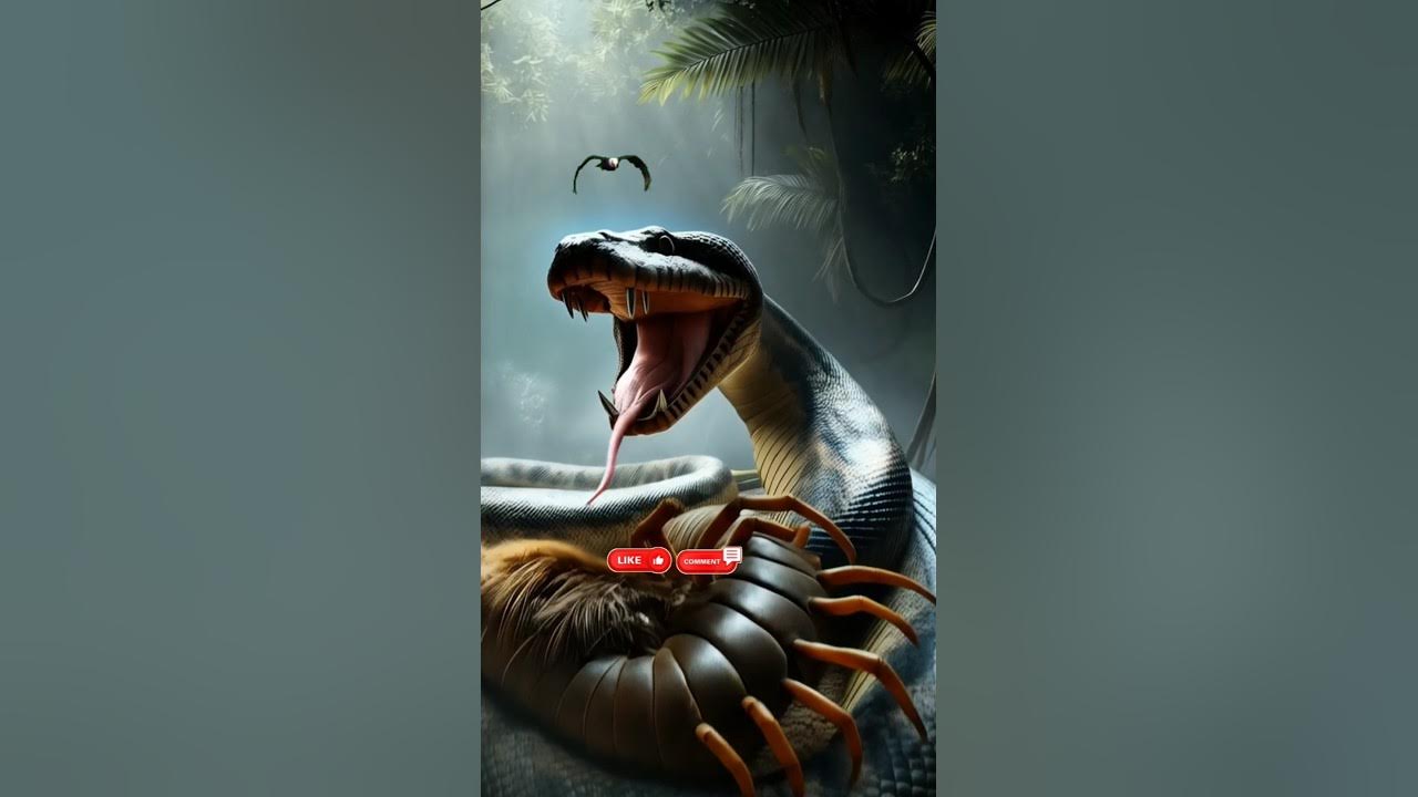 AI Nature Exploration l Travel Discovered l Millipede vs Python #shorts ...