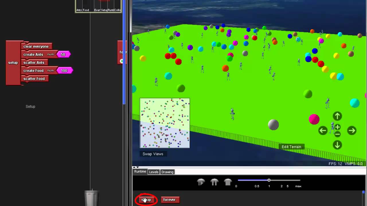 Starlogo TNG - Intro Unit Complete Demo - YouTube