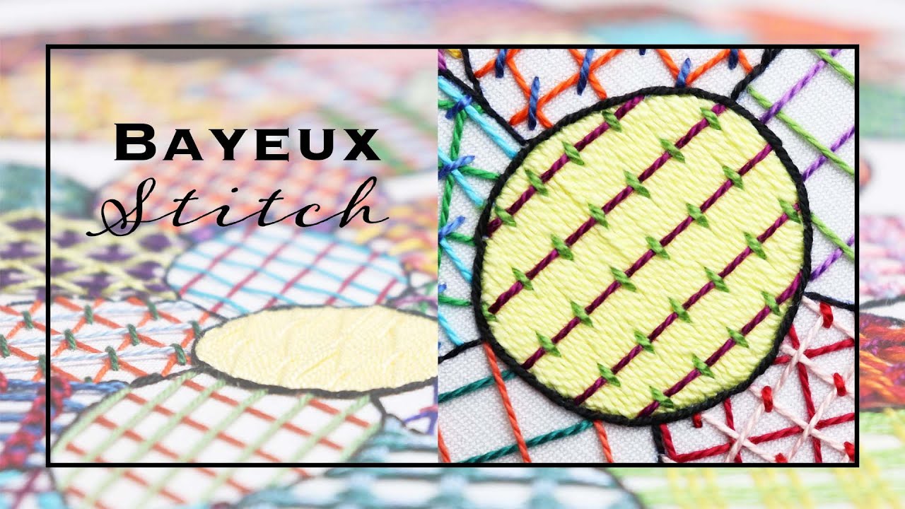 How to Stitch Bayeux Stitch | Laid Work Embroidery Tutorial - YouTube