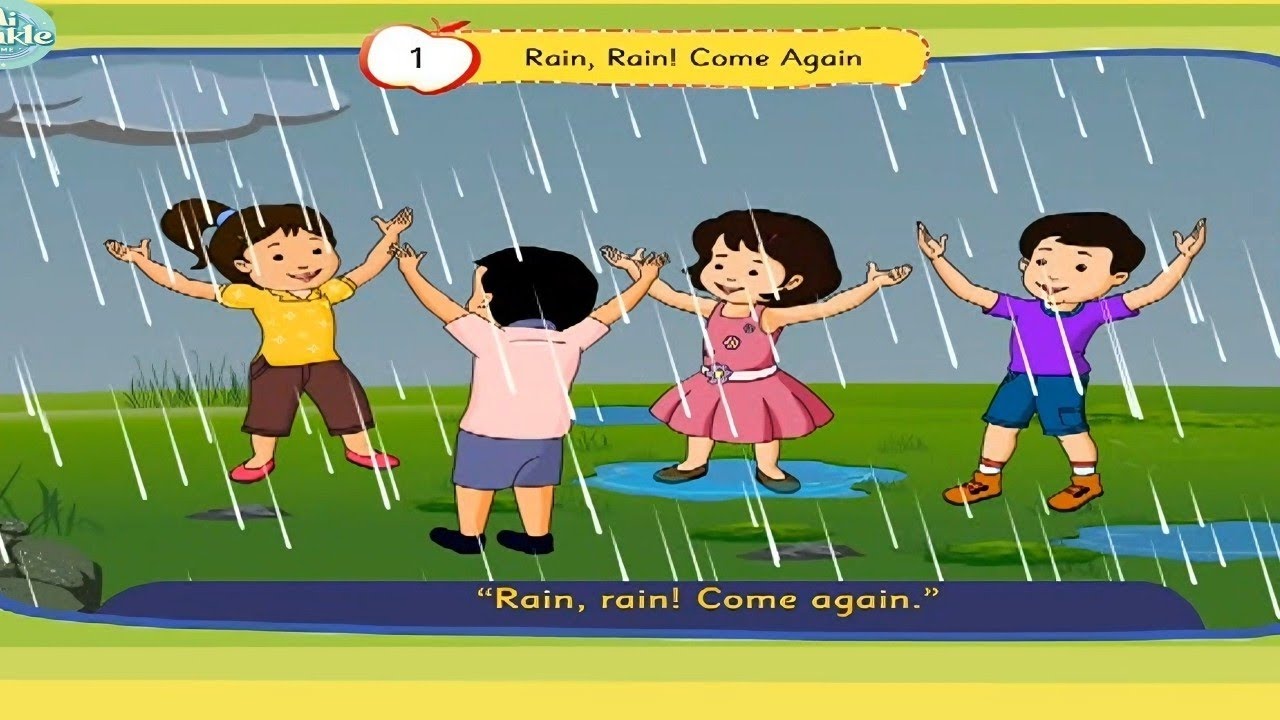 🌧 Rain, Rain! Come Again | Cute Rainy Day Nursery Rhyme for Kids | Sing ...