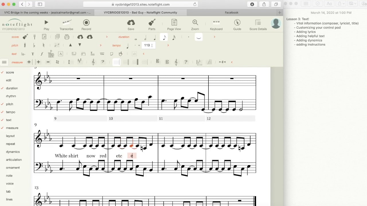 VYC Bridge: Noteflight Tutorial #3 Adding Text and Dynamics! - YouTube