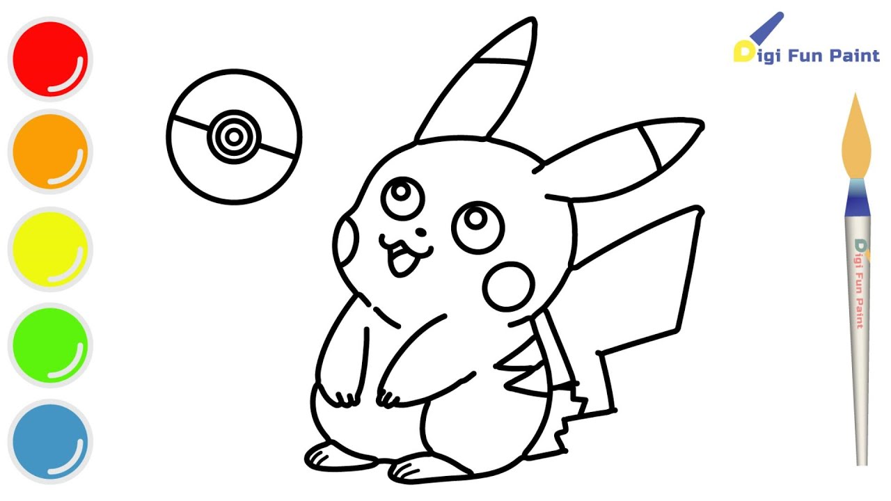 Menggambar Pikachu | Mewarnai gambar Pokemon untuk anak-anak #colouring ...