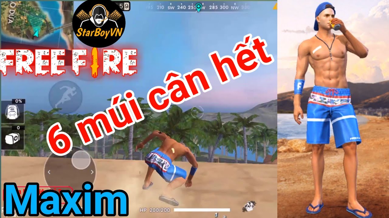 [Garena Free Fire] MAXIM mặc Đồ Bơi với Combo Lạ lấy TOP 1 😎| StarBoyVN ...