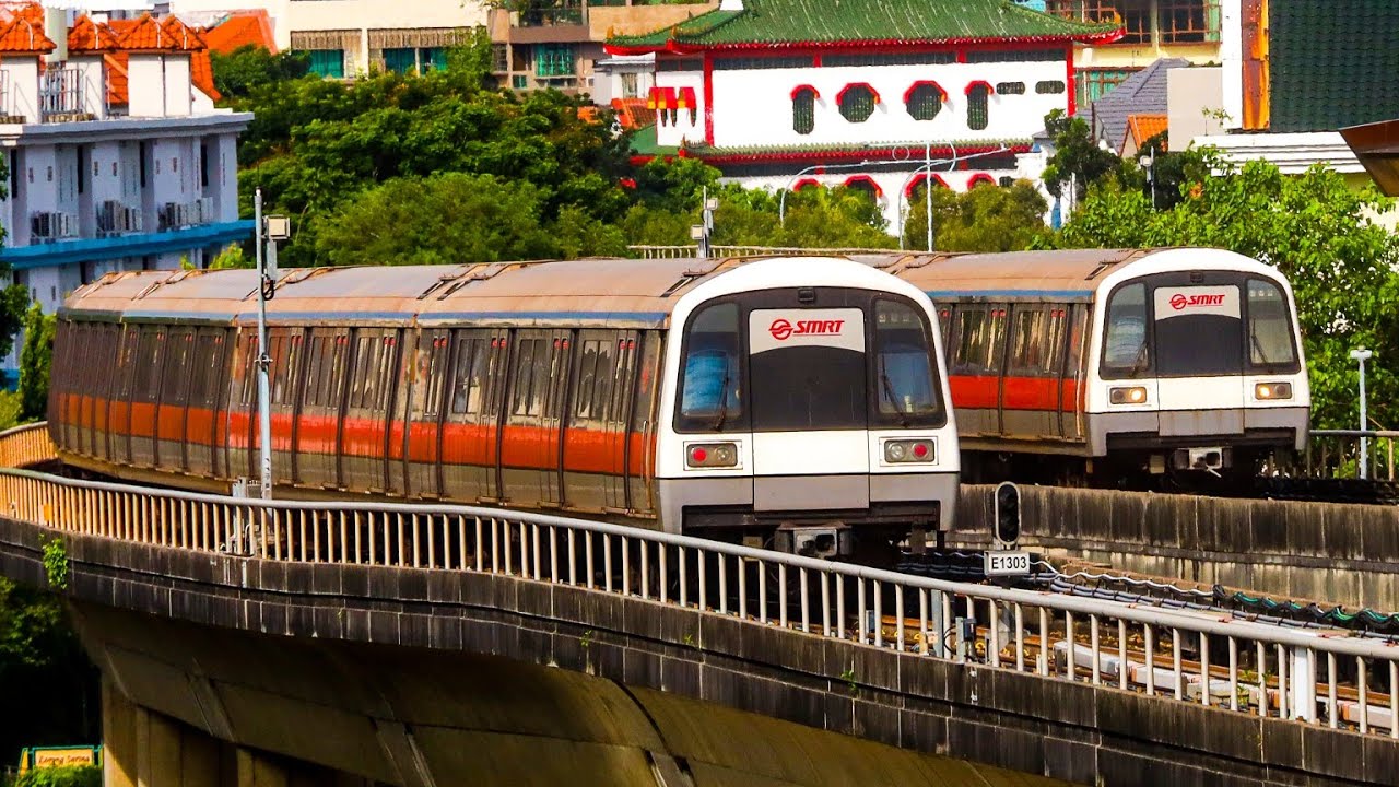 [New Train Arriving Jingle 🎵🎵] Two Kawasaki C151 trains at Tanah Merah ...