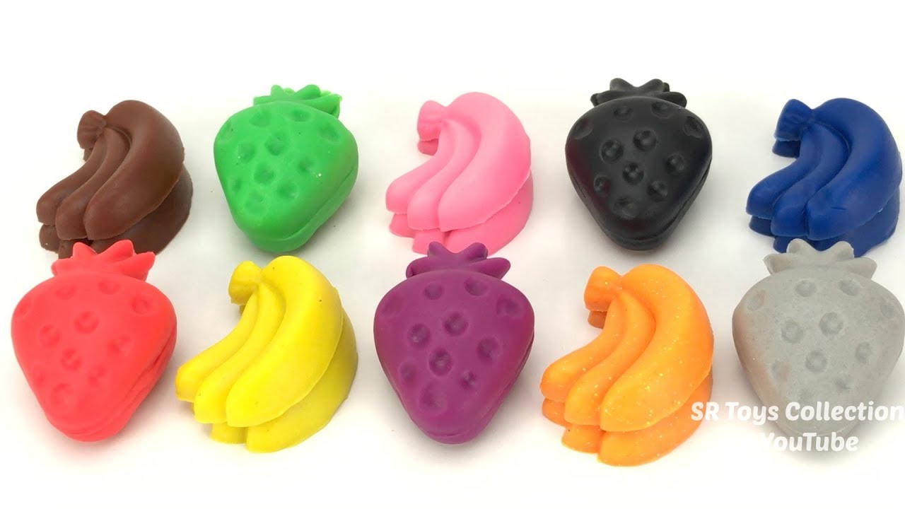 Play Doh Fruits with Cookie Cutters - YouTube