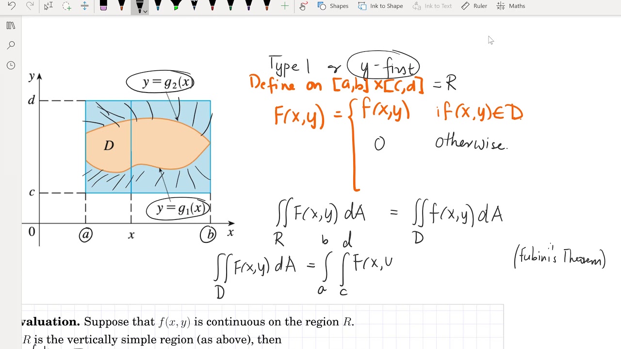 Section 15.2: Double integral over General Region: MATH251 - YouTube