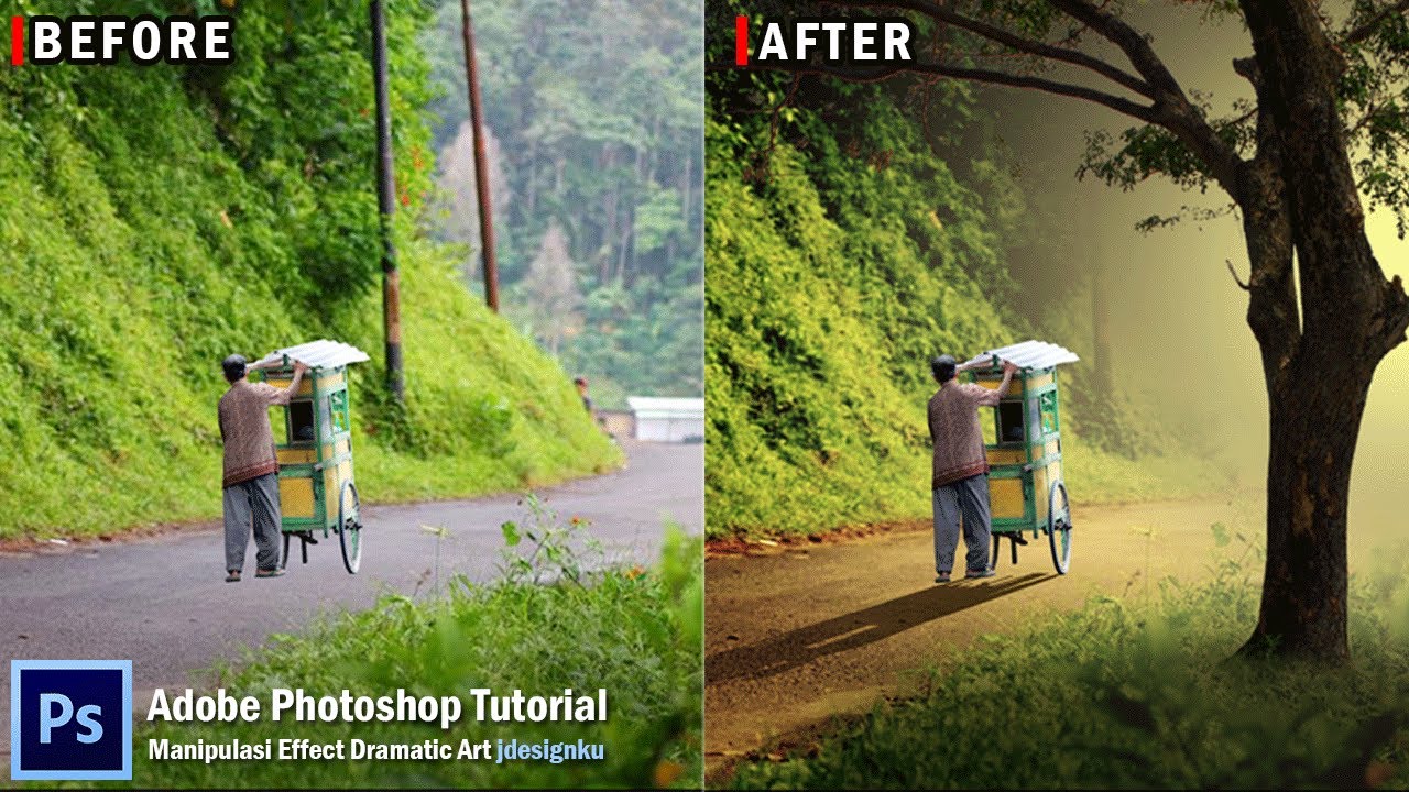 Manipulasi Effect Foto Dramatic Human Pedesaan | Adobe Photoshop cs6 ...
