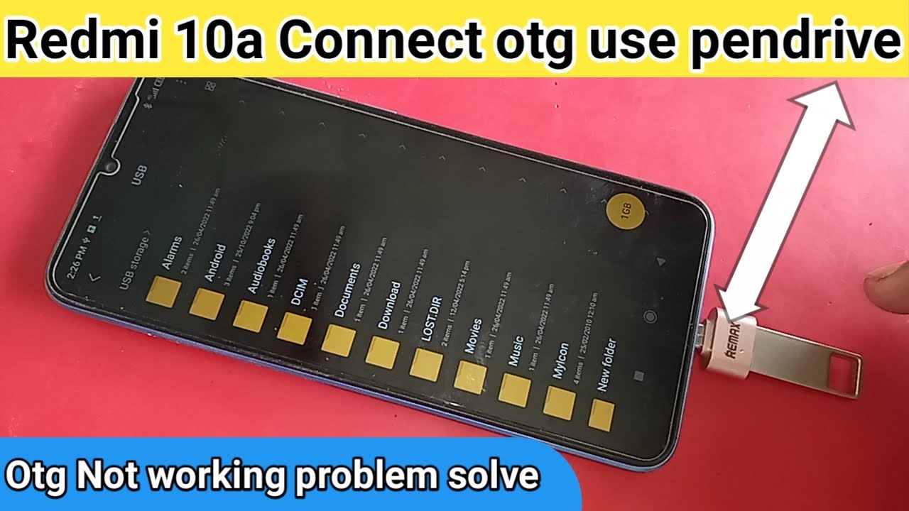 Redmi 10a Connect otg use Pendrive - YouTube