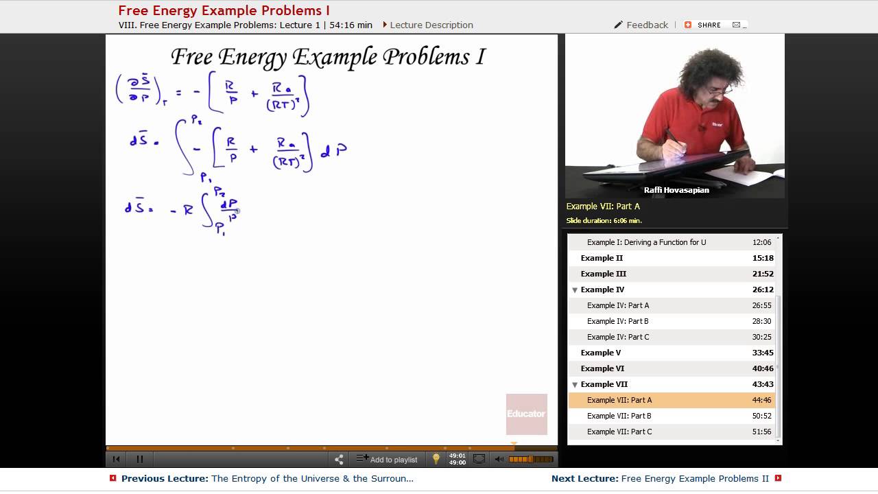 “Free Energy Example Problems” | Physical Chemistry with Educator.com ...