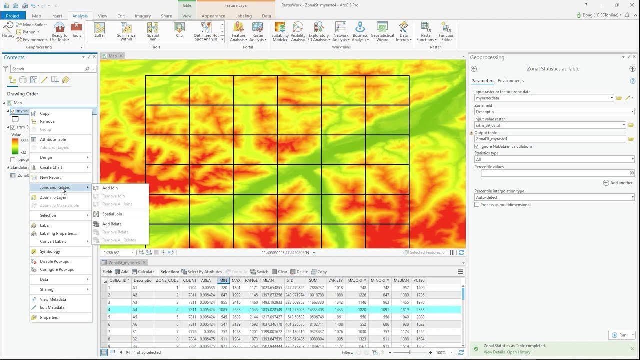 Using ArcGIS Pro 2.7 to update feature layer with raster statistics - YouTube