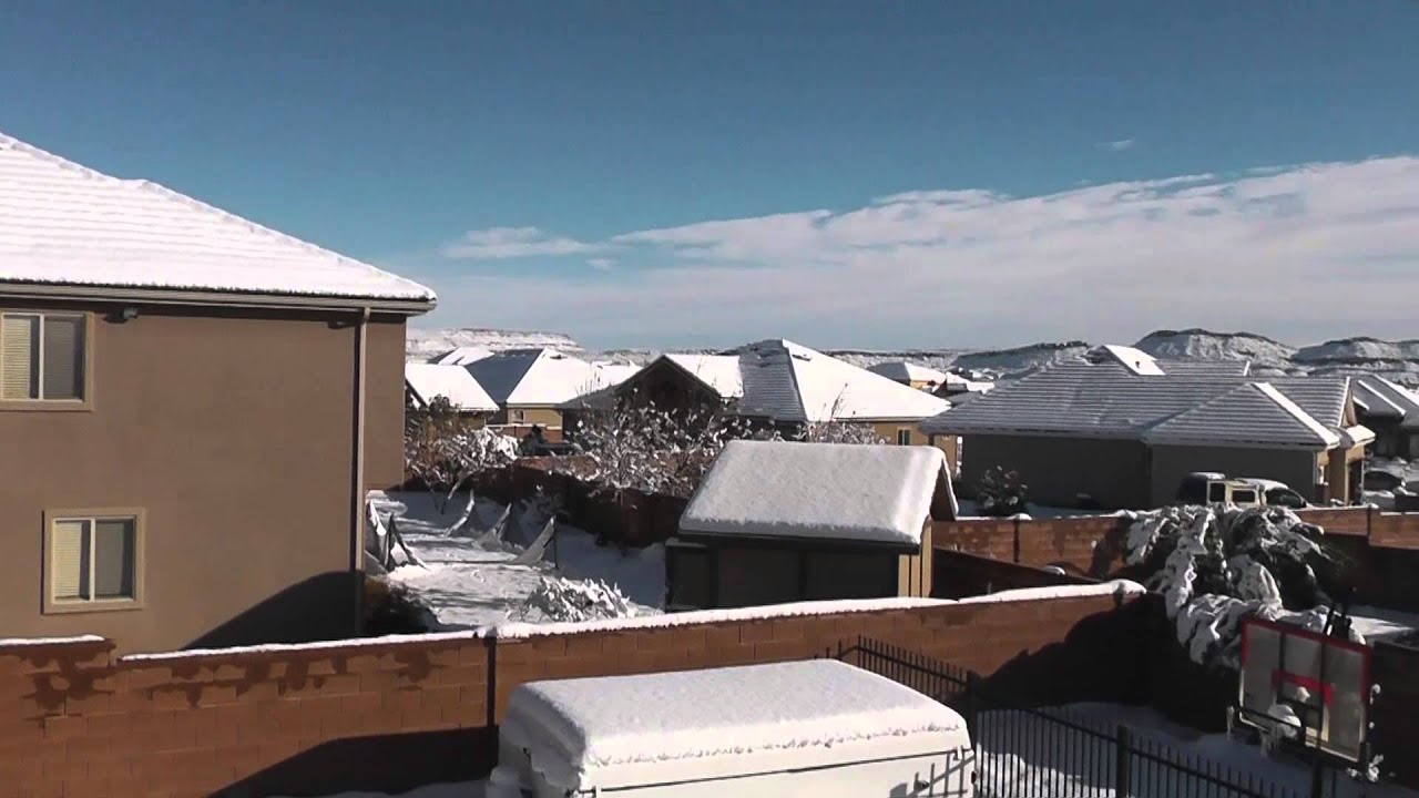 Snowfall in St George Utah - Dec 8, 2013 -HD - YouTube