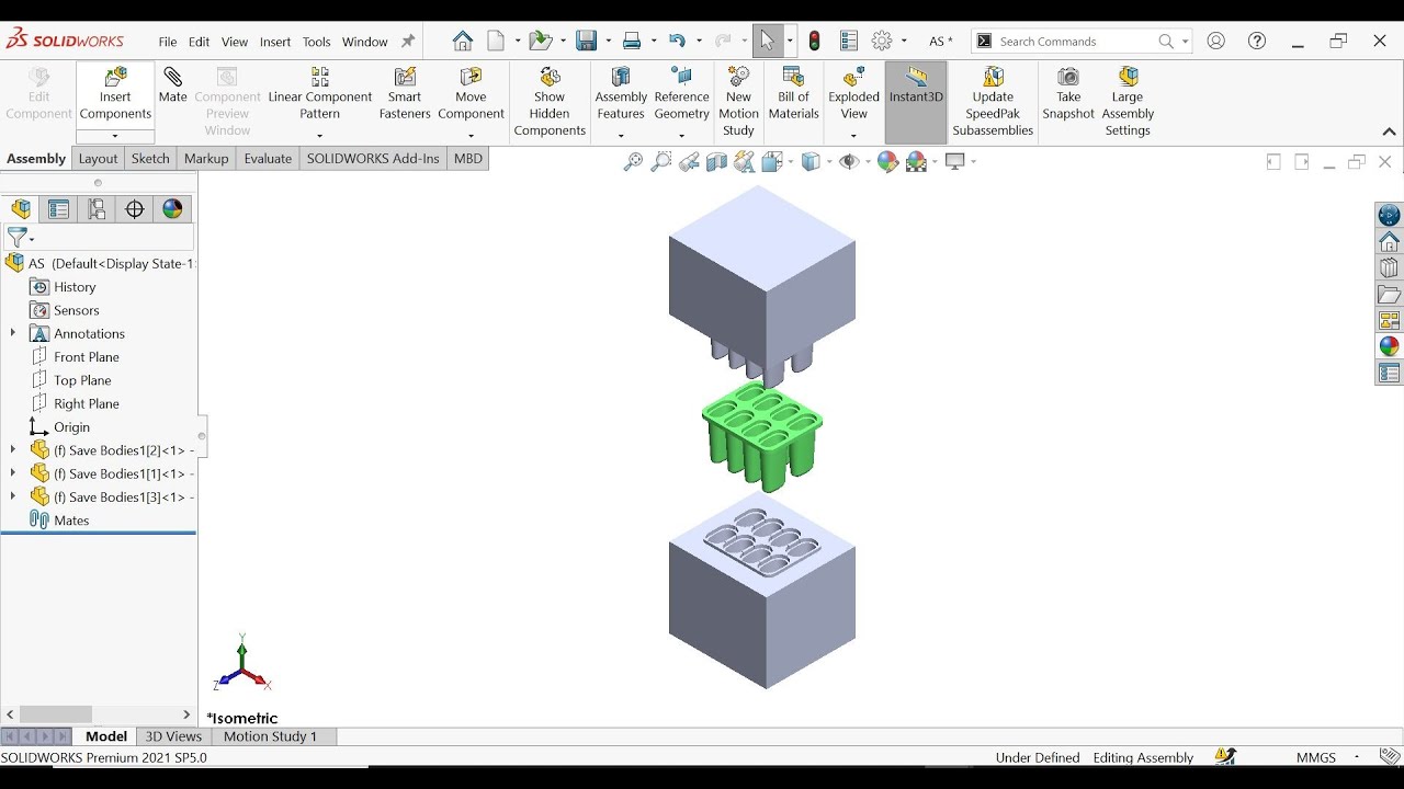 #how to make ice box with mold design by solidworks - YouTube