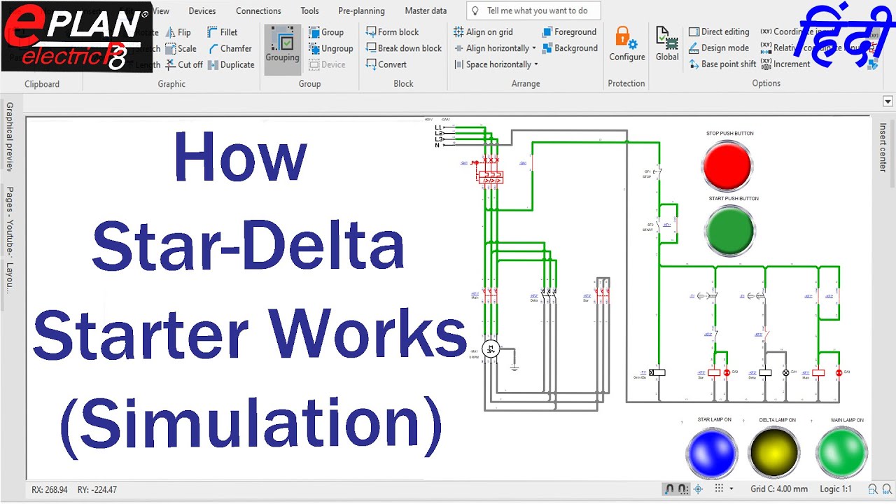 Star-Delta Starter Simulation | Motor Control Circuit Explained (Easy ...