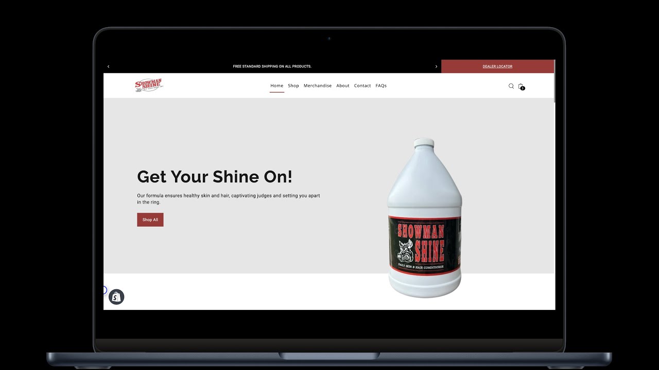 Showman Shine Shopify Store Demo -Streamlining Sales Channels for Show ...