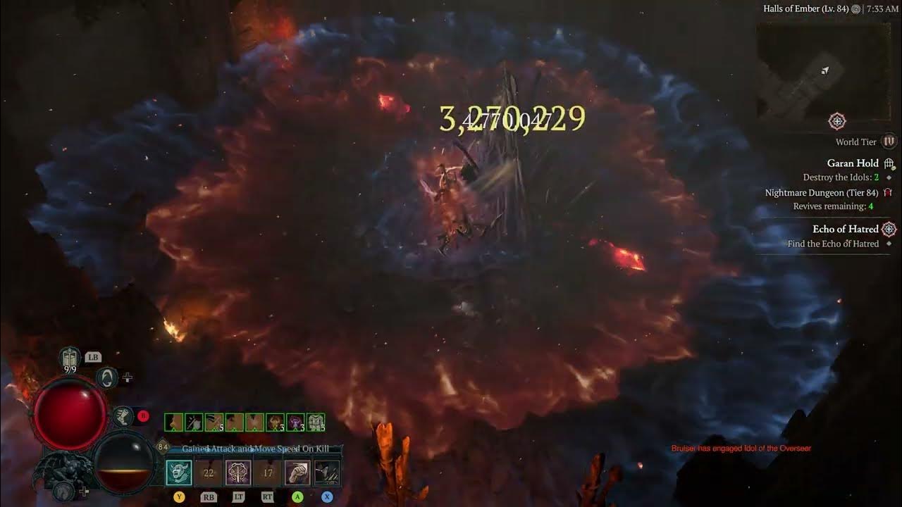 Diablo 4 Season 4 | Barbarian Bash Upheaval Maelstrom | Level 84 Barb clears Tier 84 NM Dungeon ...