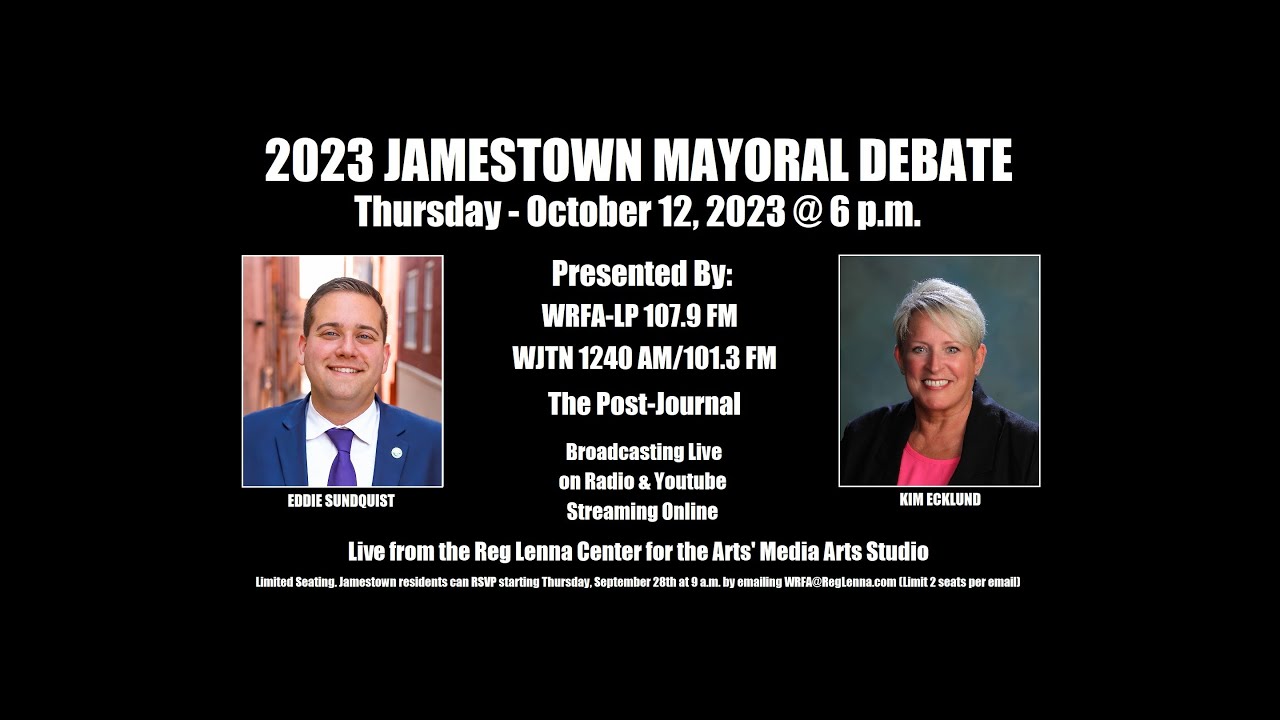 2023 City of Jamestown Mayoral Debate - Eddie Sundquist and Kim Ecklund ...