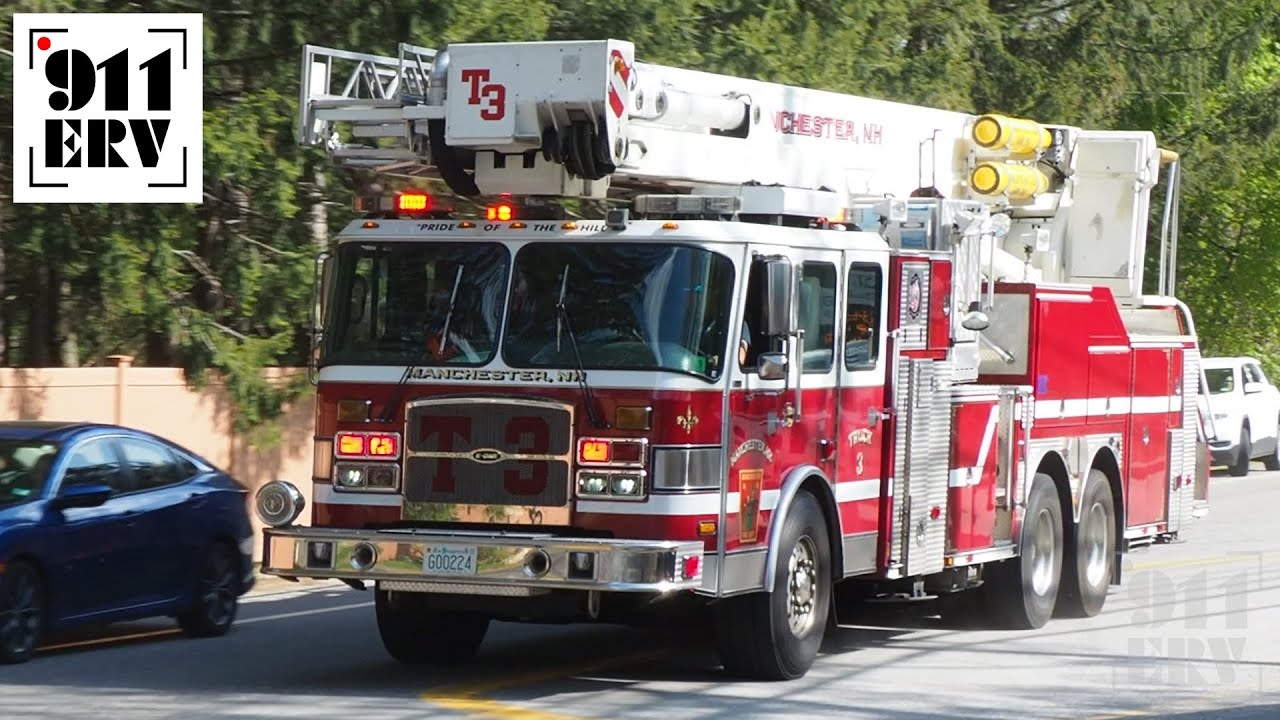 Manchester Fire Trucks Responding | Engine 5 and Ex-Truck 3 - YouTube