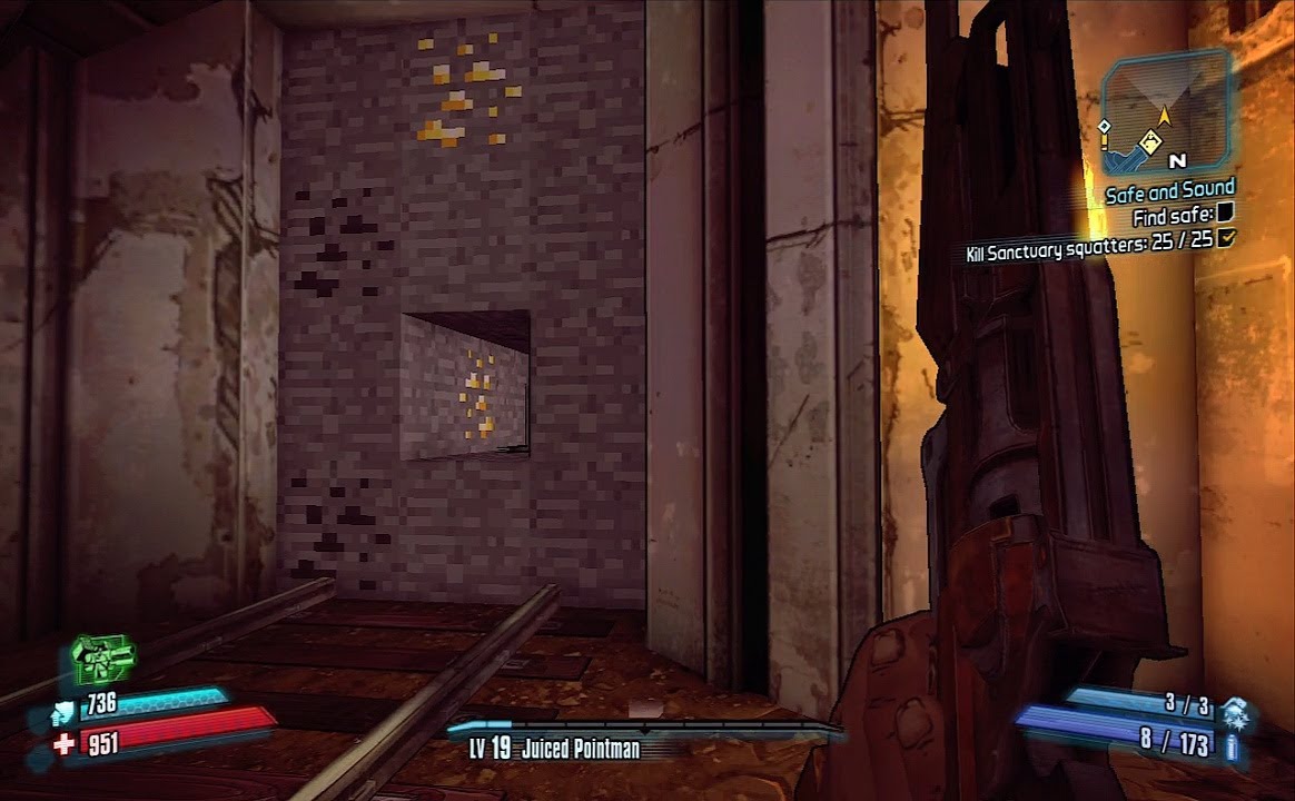 Borderlands 2 - Minecraft easter egg location | HD - YouTube