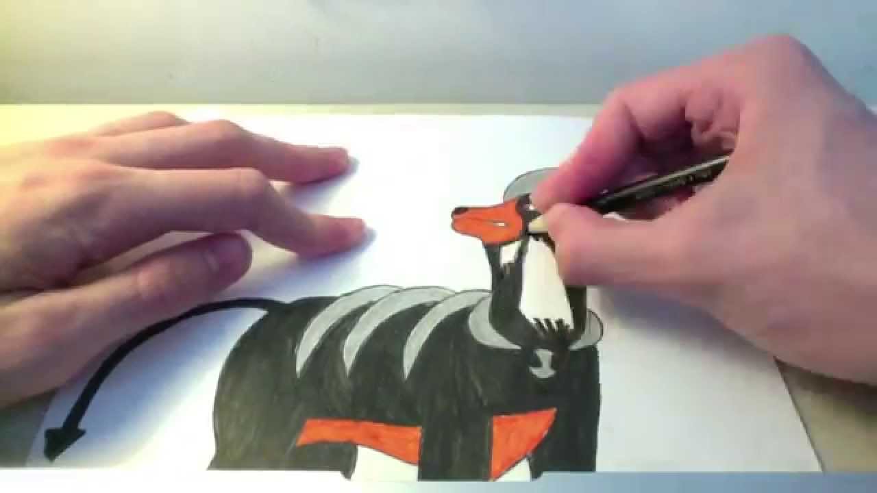 Drawing all the Pokemon: Number 229 Houndoom - YouTube