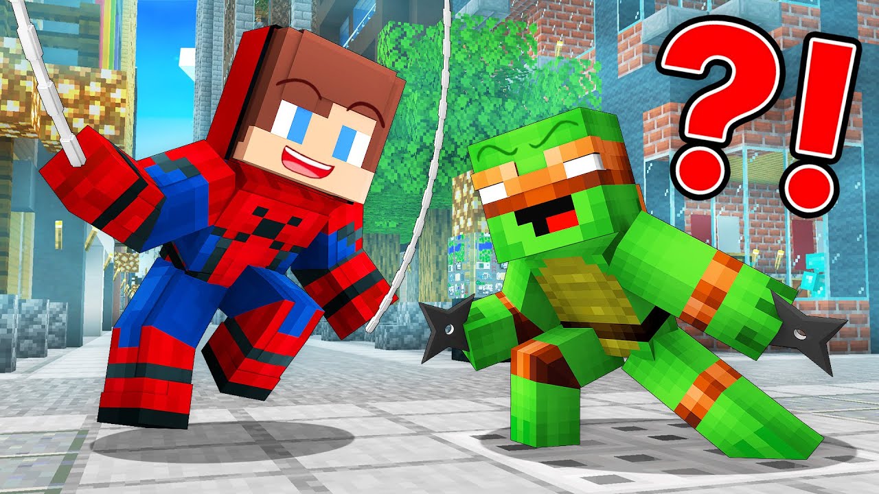 JJ Became Spider-Man and Mikey Became Ninja Turtle - Minecraft Maizen ...