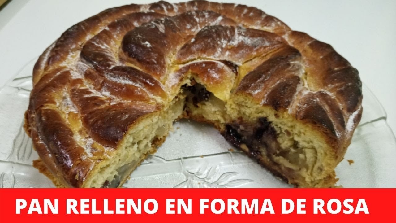 PAN RELLENO en forma de ROSA/ RECETA PASO A PASO - YouTube