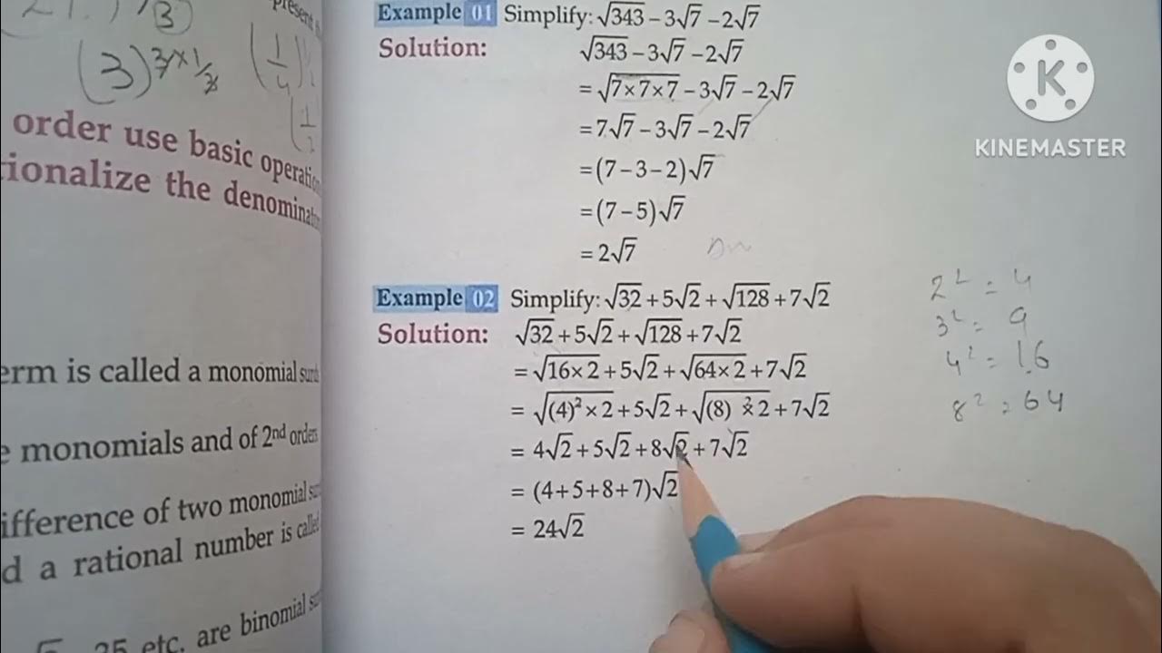 unit 3 |Addition and subtraction of surds | Multiplication and division ...