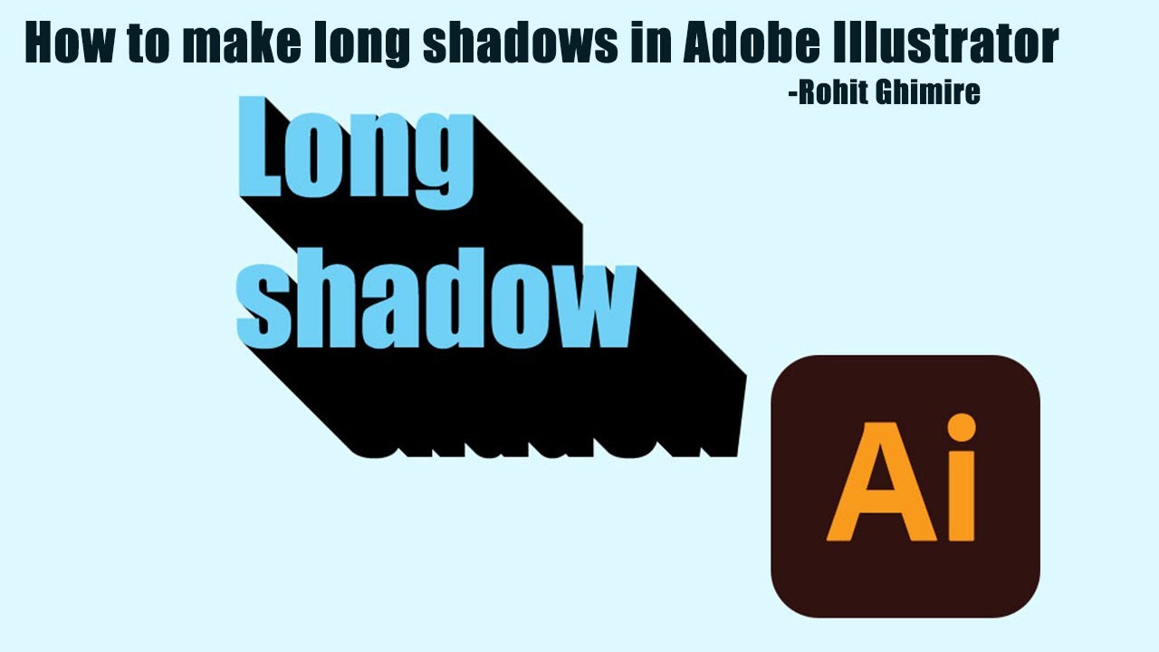 How to make a long shadow in Adobe Illustrator | Rohit Ghimire - YouTube