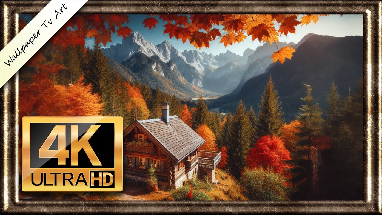 Wallpaper Tv Art Framed Autumn Nature Landscape With Relaxing Music ...