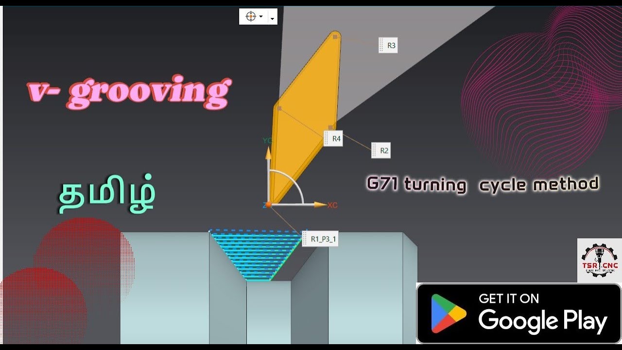 V-grooving for G71 turning cycle method. #cncturing #vgrooving # ...
