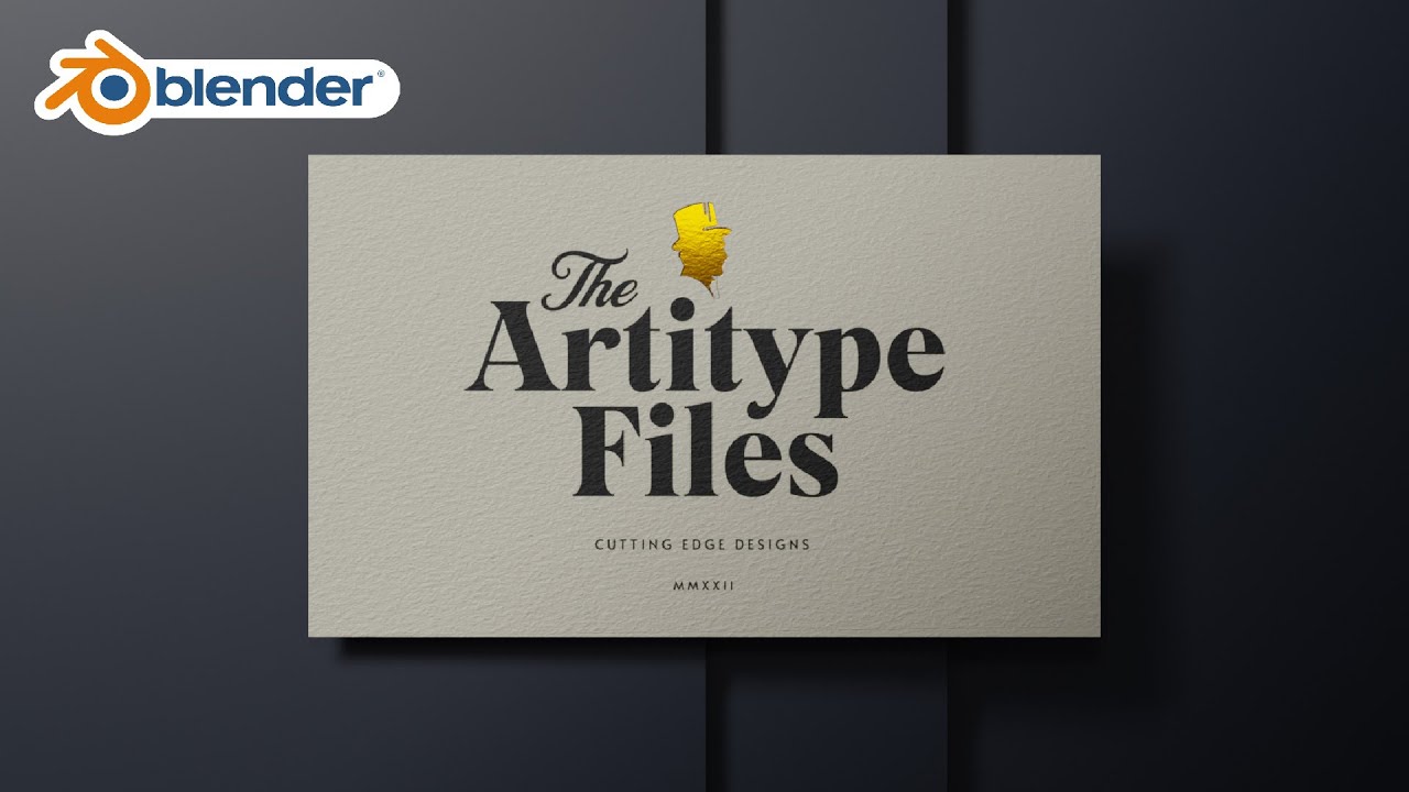 3D Business Card Mockup in Blender 3.4 - YouTube