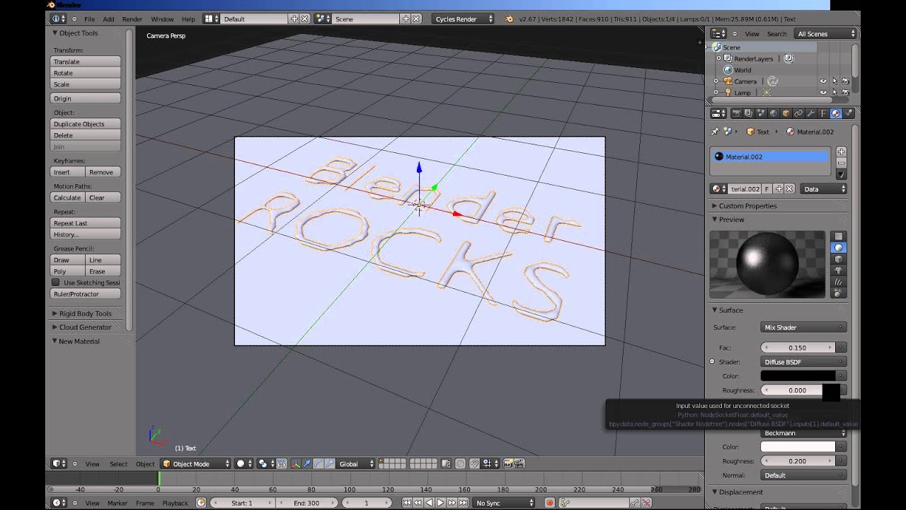 Blender: Flexible Ink Text - YouTube