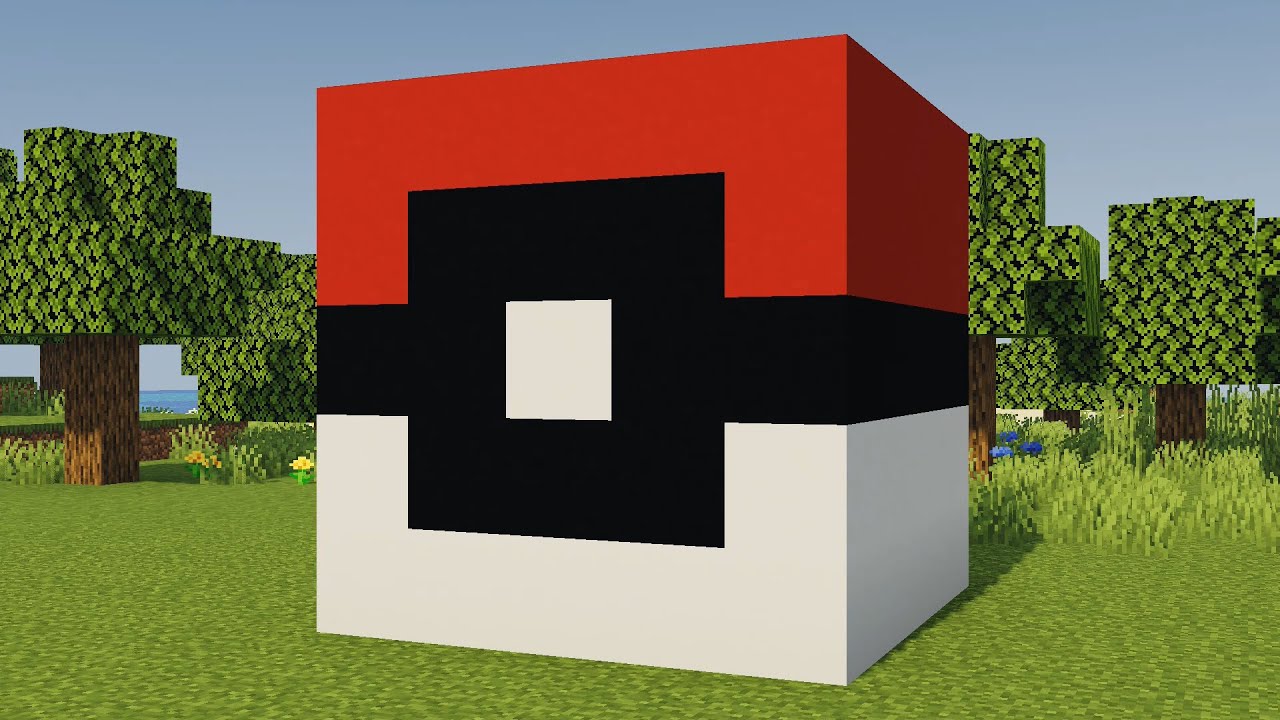 Minecraft Building Tutorial How To Build Pokeball House 5x5 - YouTube