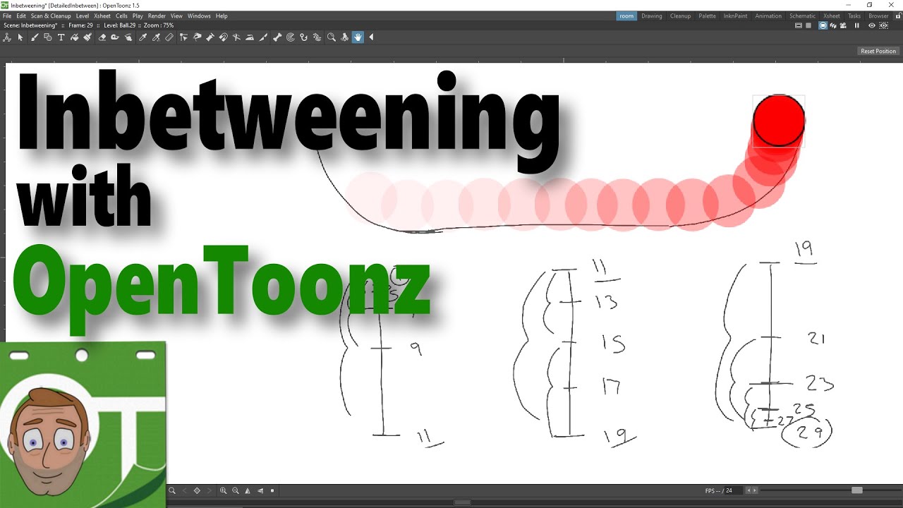Traditional inbetweening using the timeline, with timing charts ...