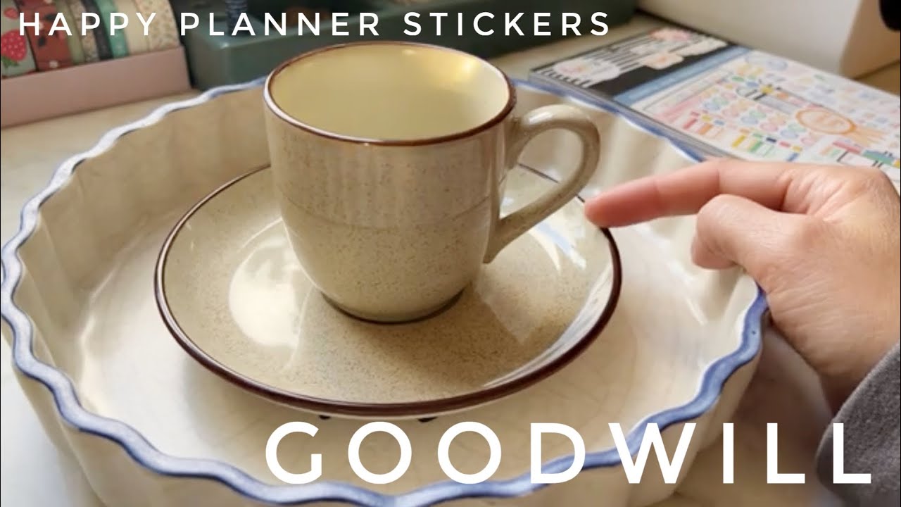 Goodwill Haul & Happy Planner Sticker Book Flip - YouTube