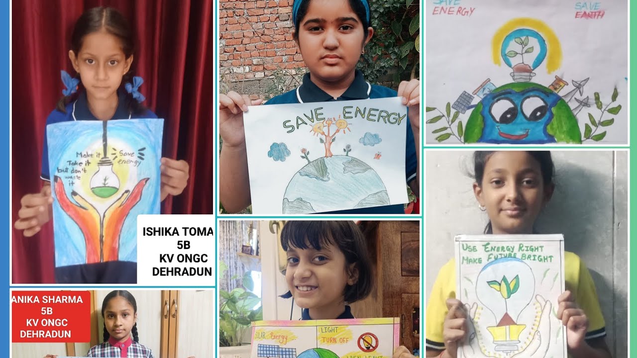 Eco club for mission life - Poster making on 'Save Energy' - YouTube