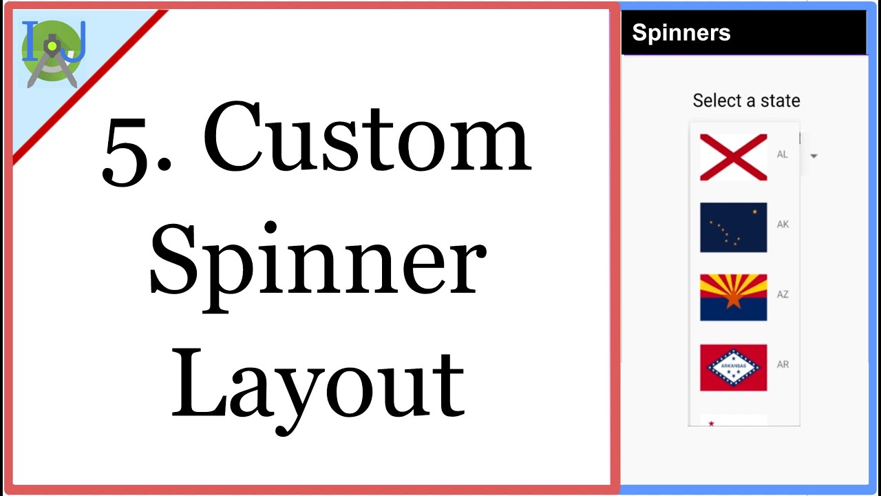 Custom Spinner Example In Android Tùy Biến Custom Lại Spinner