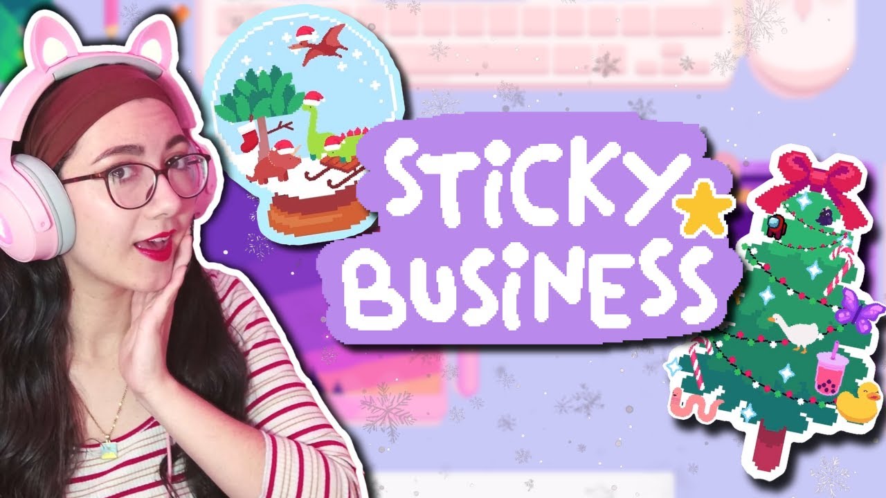 I made FESTIVE stickers in Sticky Business!! #5 - YouTube