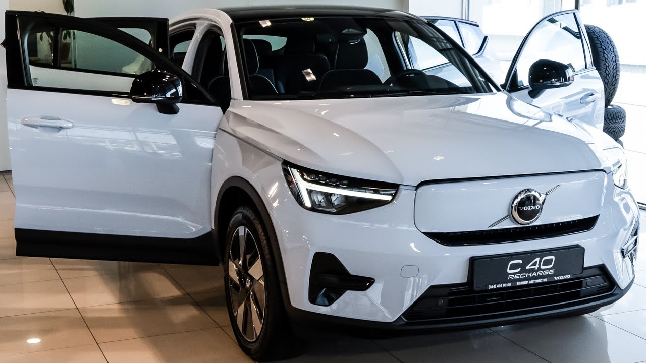 2024 White Volvo C40 Plus Twin Recharge - Electric SUV in Detail - YouTube