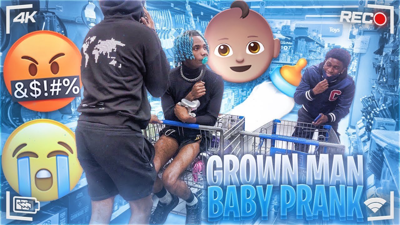 GROWN MAN BABY PRANK - YouTube