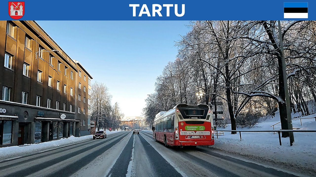 Winter drive in Tartu, Estonia. 4K - YouTube