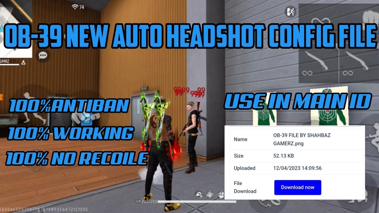 🎯OBB39 | Auto headshot config file free fire aimbot+aimlock | Headshot ...
