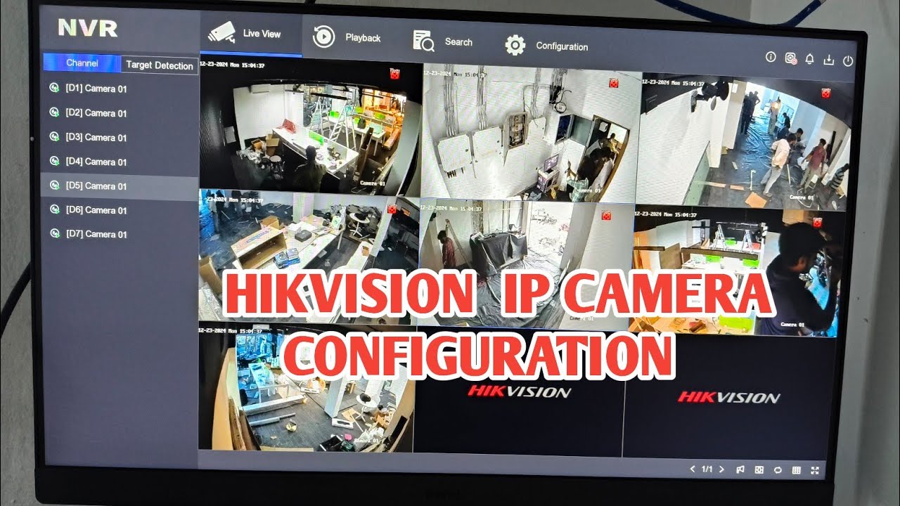 Ip camera configuration Hikvision NVR - YouTube