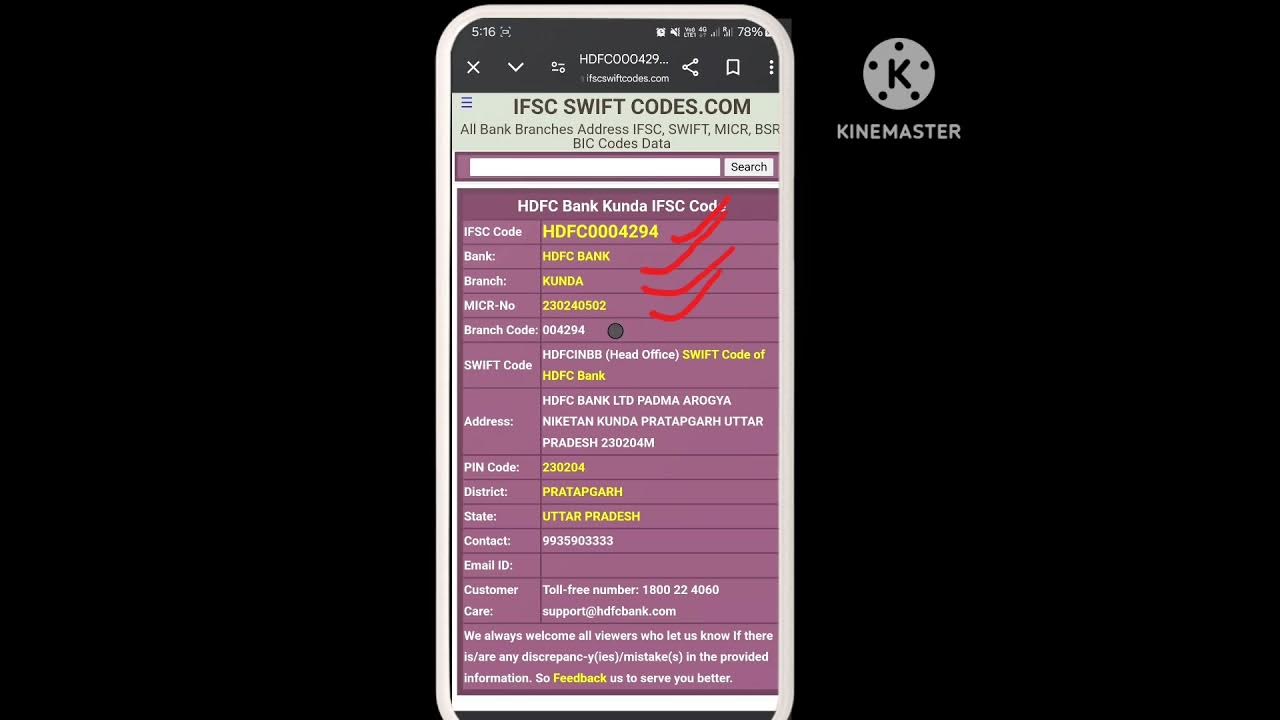 hdfc swift code india - YouTube